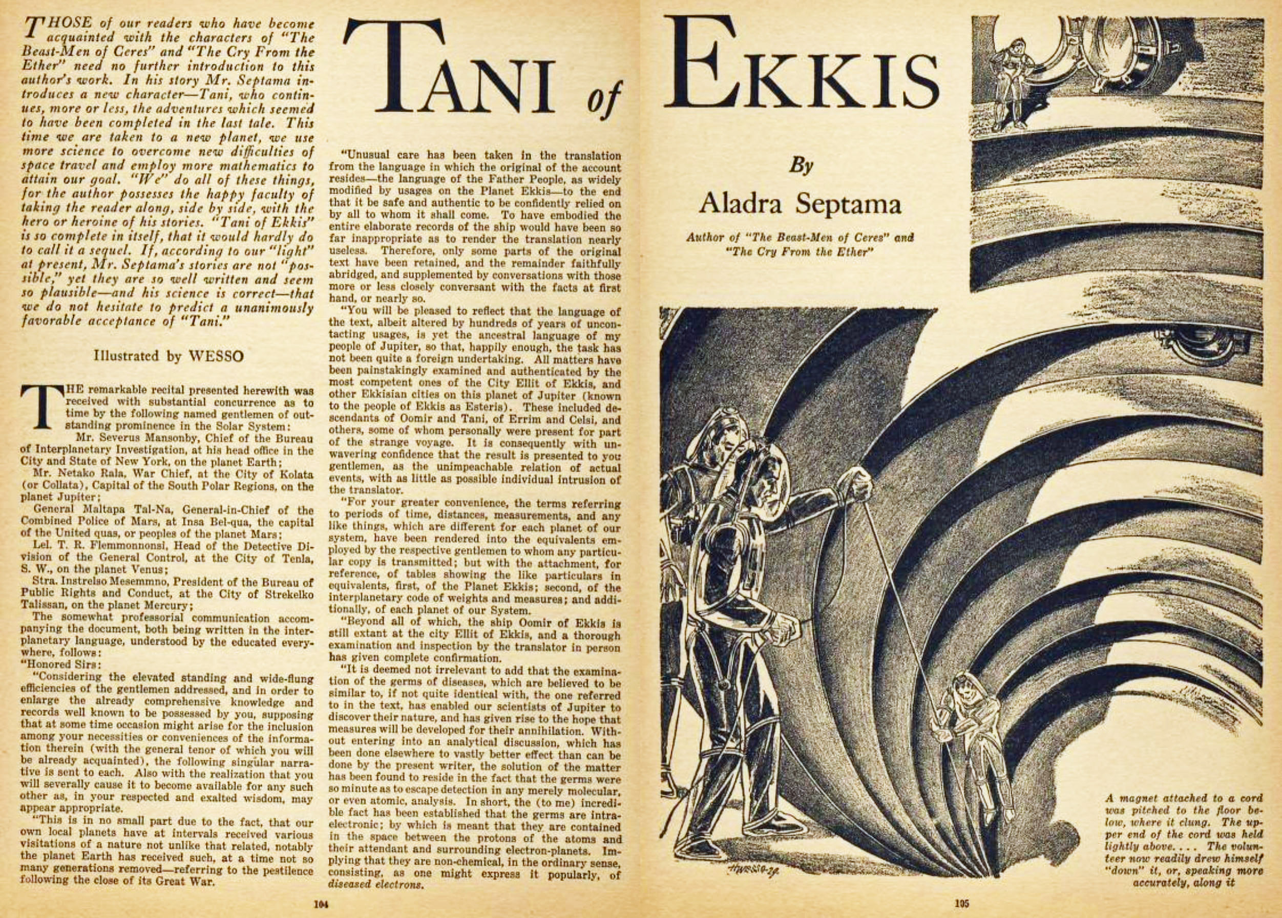 “Tani of Ekkis” by Aladra Septama – Classics of Science Fiction
