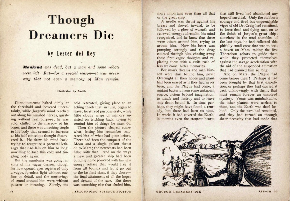 “Though Dreamers Die” by Lester del Rey – Classics of Science Fiction