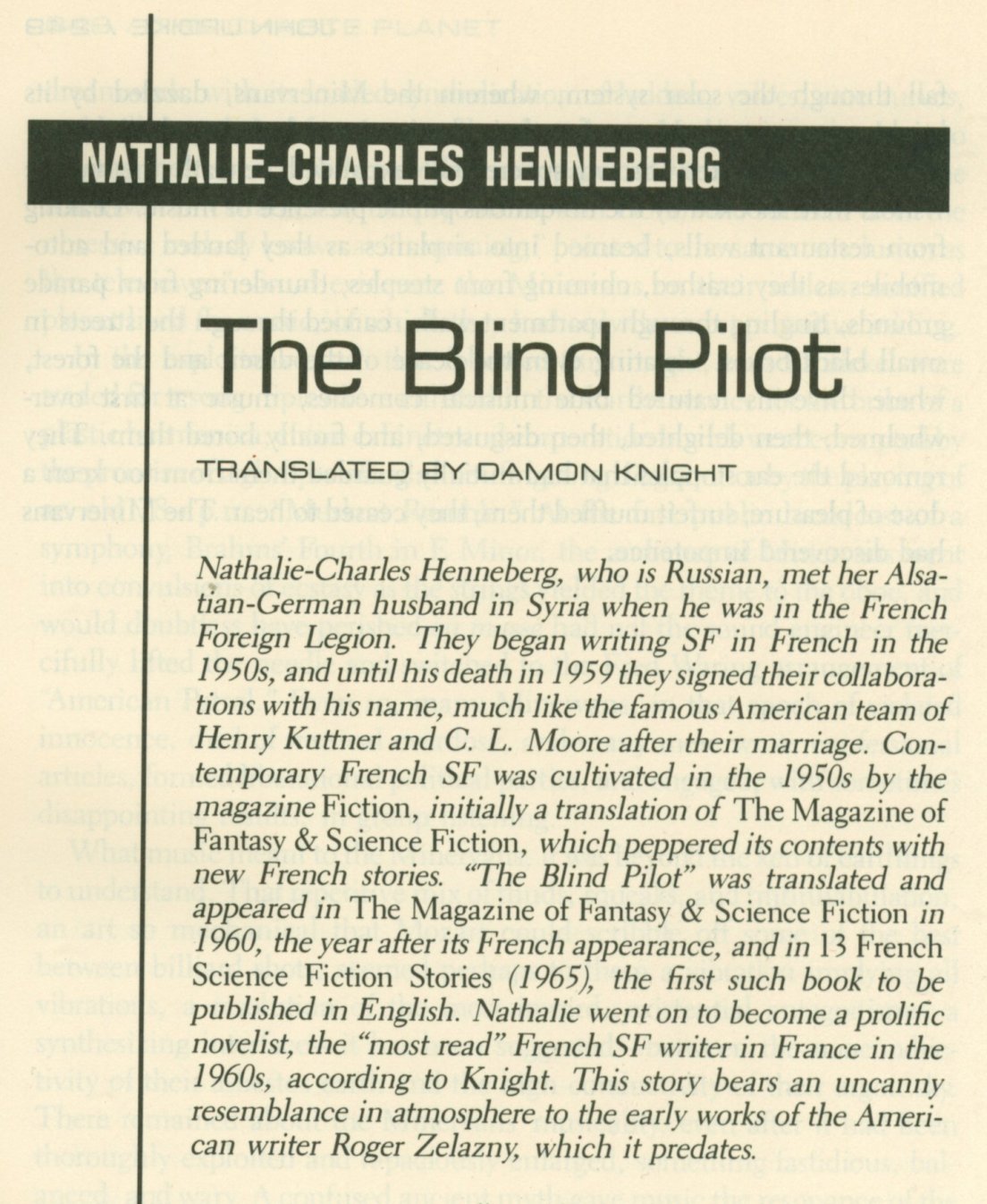 “The Blind Pilot” by Nathalie-Charles Henneberg – Classics of Science ...