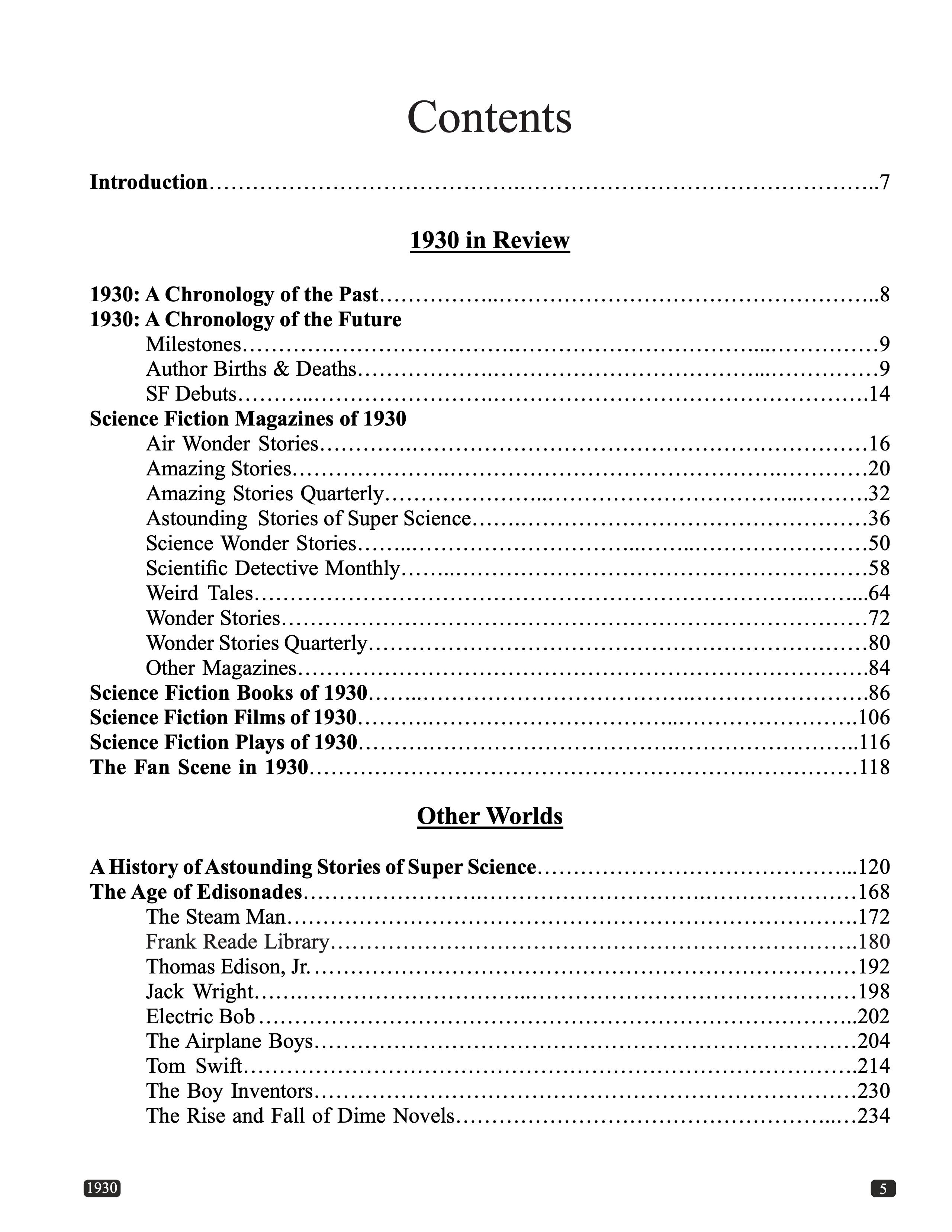 FUTURES PAST 1930 – A Science Fiction Yearbook – Classics of Science ...
